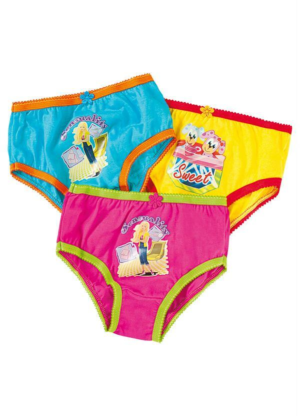 Kit 3 Calcinhas Infantil Sortidas - Alma Dolce