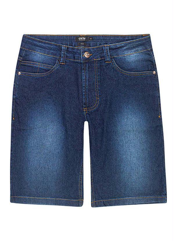 Bermuda Azul Slim Estonado - Enfim