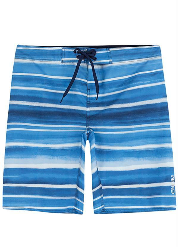 Bermuda Azul Tradicional Listrada - Enfim