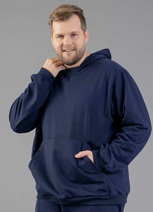 Blusão Básico Moletom Azul - Just Basic