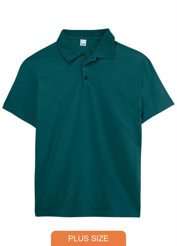 Camisa Turquesa Escuro Polo Tradicional em Piquê - Malwee