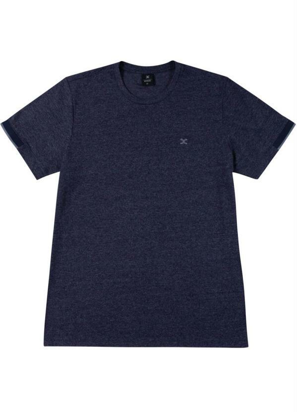 Camiseta Básica com Bordado Azul - Cativa