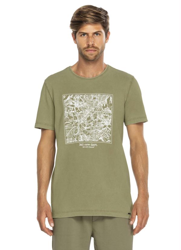 Camiseta Verde Musgo Slim 365 New Days - Enfim