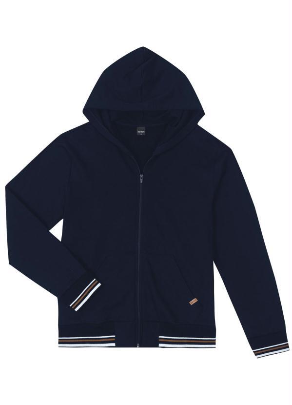 Jaqueta Masculina com Capuz Azul - Rovitex