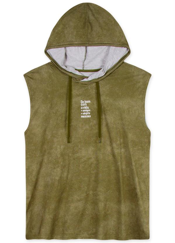 Regata Masculina com Capuz Verde - Pakalolo