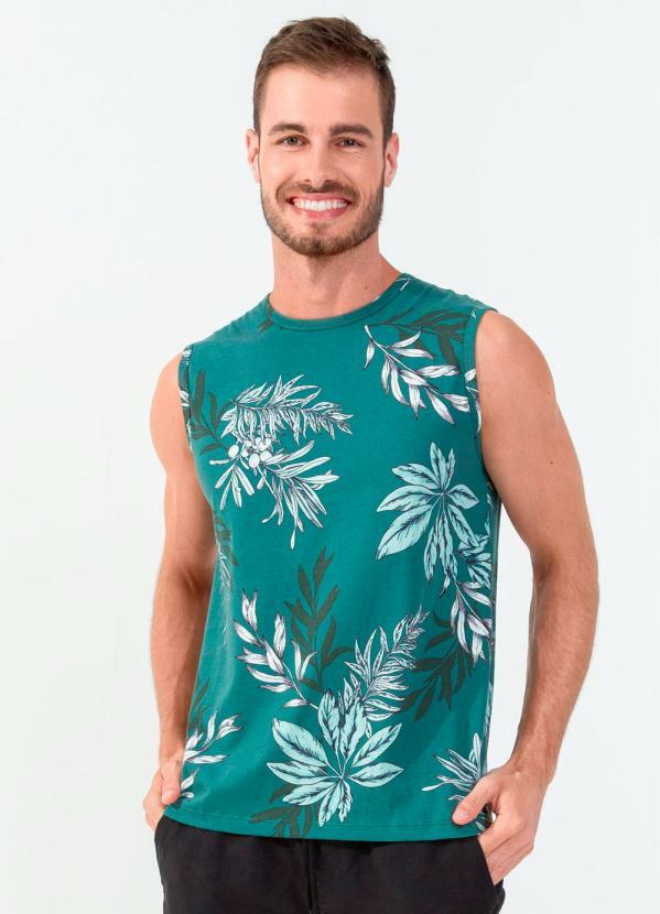 Regata Masculina Estampada Verde - Rovitex