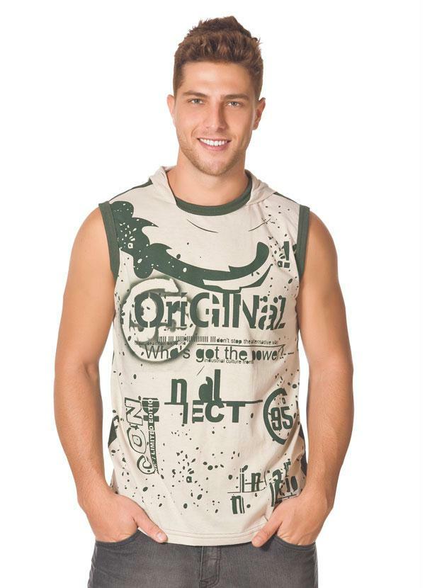 Regata Masculina com Capuz Verde - Queima de Estoque