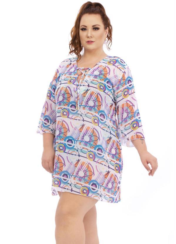 Saída de Praia Plus Size Branco - Acqua Rosa