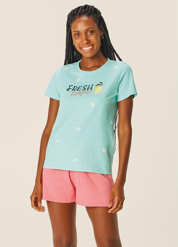 Pijama Azul Claro Fresh Lemon - Malwee