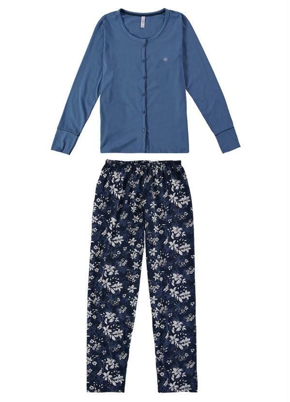 Pijama Azul Floral - Malwee