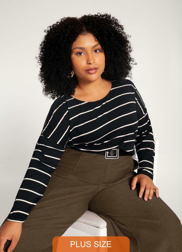 Blusa Plus Size em Malha Preto - Lunender Mais Mulher