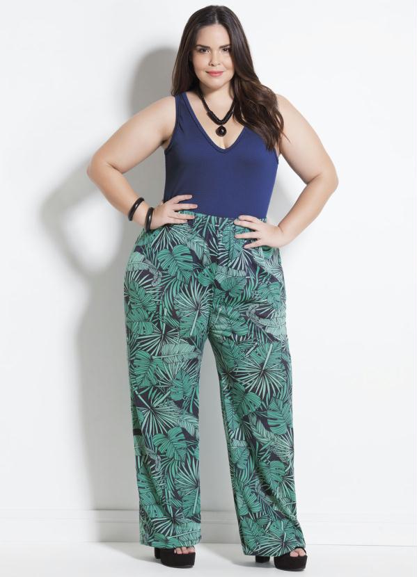 Body sem Mangas Marinho Plus Size Marguerite - Marguerite