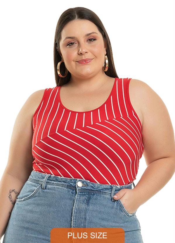 Body Stripe Vermelha - Miss Masy Plus
