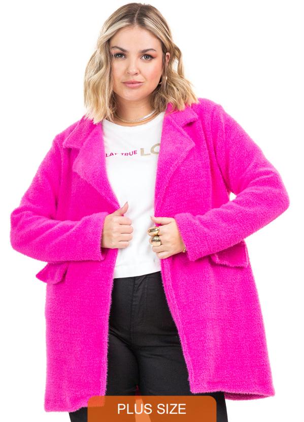 Casaco Tweed Favo Rosa - Secret Glam