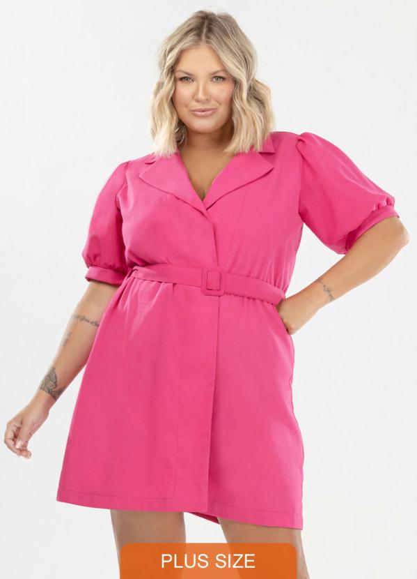 Macaquinho Plus Size Pink Donna Peck