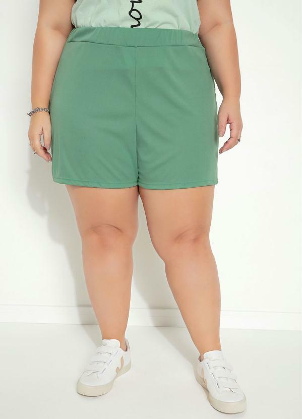 Short Verde Menta Básico Plus Size - Marguerite