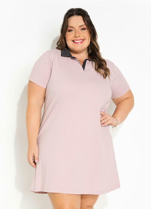 Vestido Pólo Lilás Plus Size - Marguerite