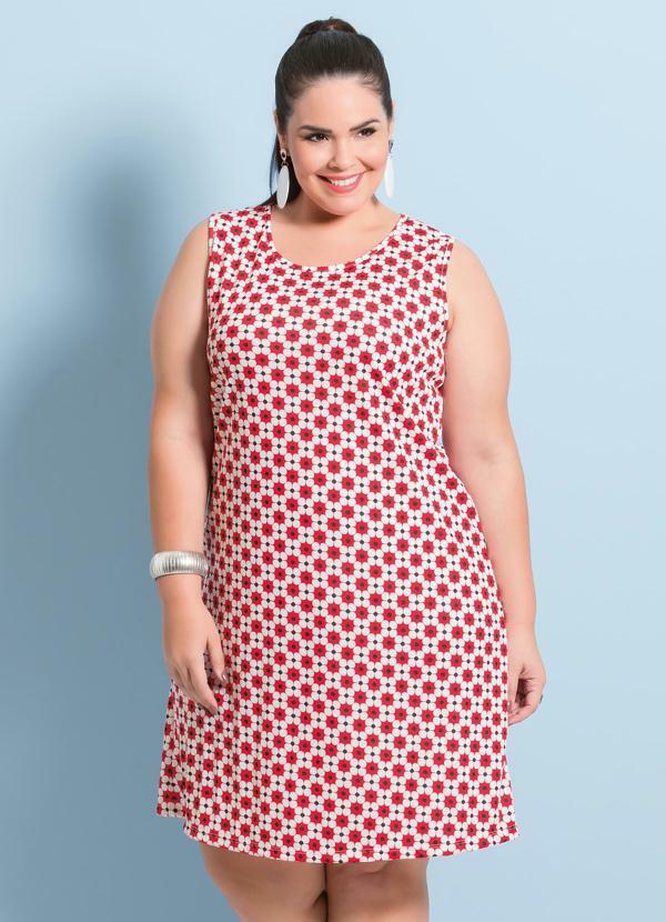 Marguerite Vestido Evasê Marguerite Estampado Plus Size