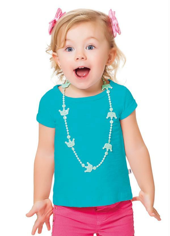 Blusa Azul Fakini Evedy Day - Fakini Kids