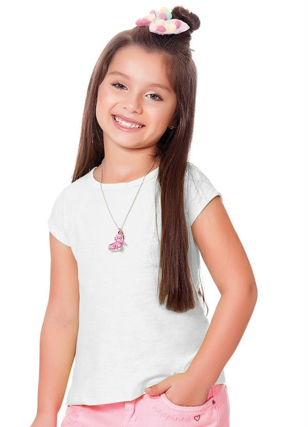 Blusa Branco Fakini Evedy Day - Fakini Kids