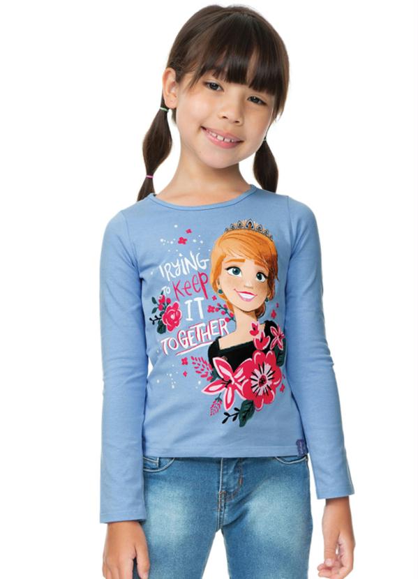 Blusa Azul Claro Princesa Anna - Malwee Kids