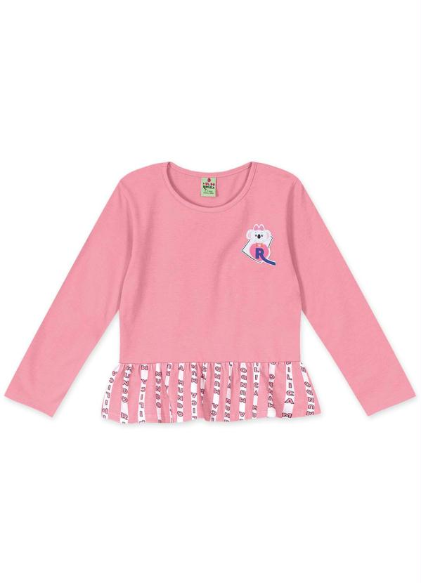 Blusa Infantil Menina Rosa - Lilica Ripilica