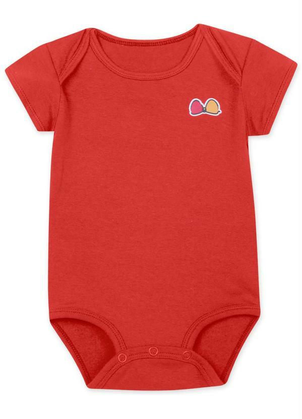 Body Bebê Menina com Proteção Antiviral Vermelho - Lilica Ripilica