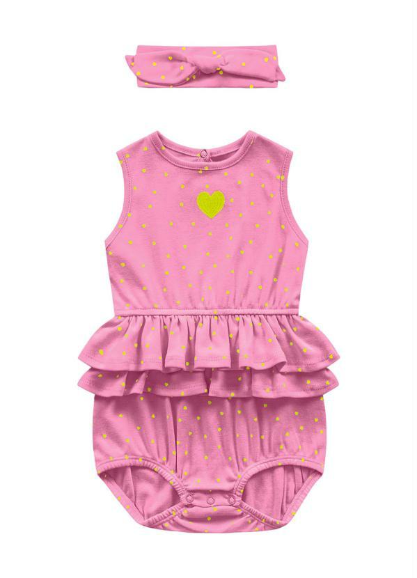 Conjunto Body e Faixa Rosa - Fakini Kids