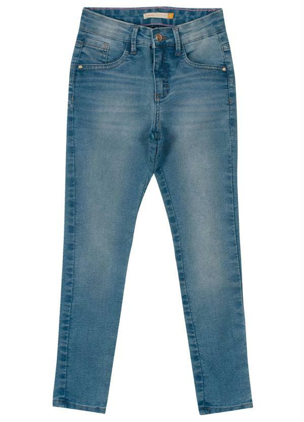 Calça Azul Jeans Skinny Menina - Carinhoso