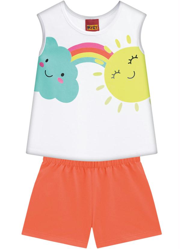 Conjunto Infantil Feminino Branco - Kyly