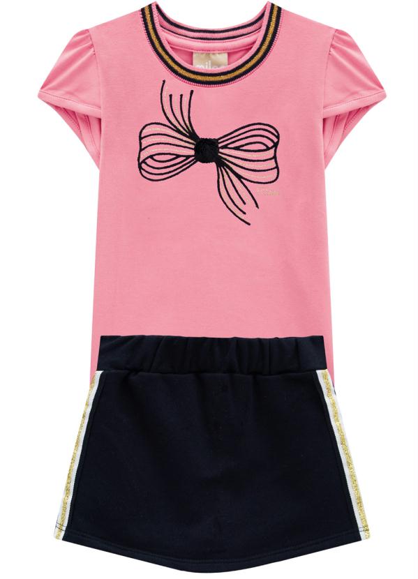 Conjunto Infantil Feminino Rosa - Milon