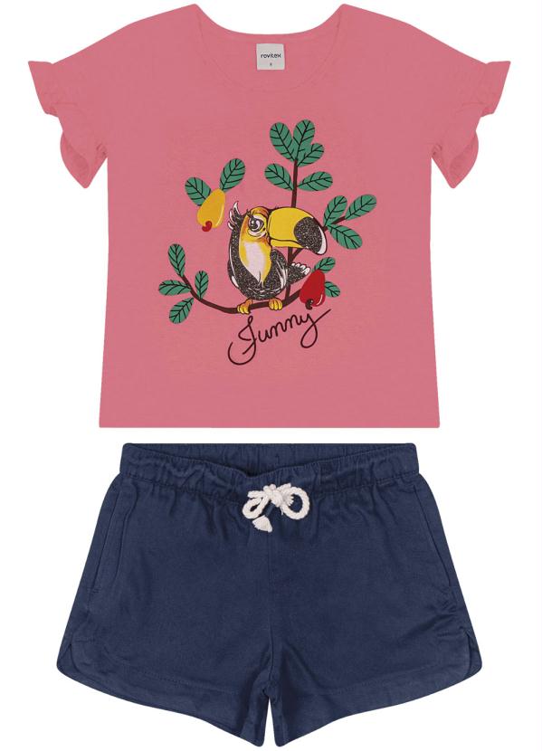Conjunto Infantil Funny Rosa - Rovitex Kids