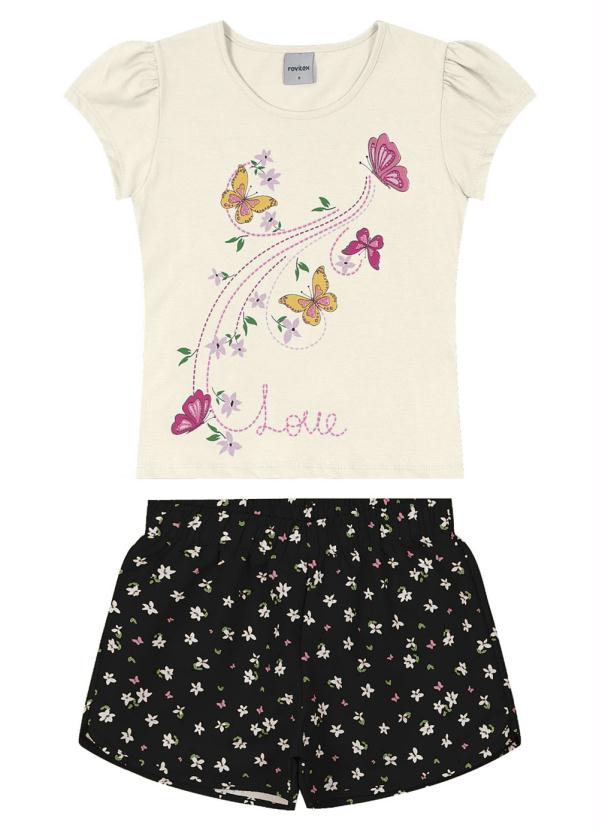 Conjunto Infantil Love Bege - Rovitex Kids