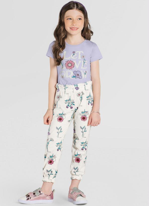 Conjunto Infantil Menina de Flores Lilás - Brandili