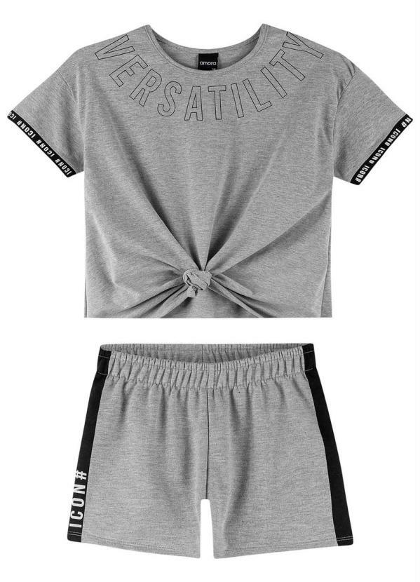 Conjunto Teen Feminino Mescla - Amora