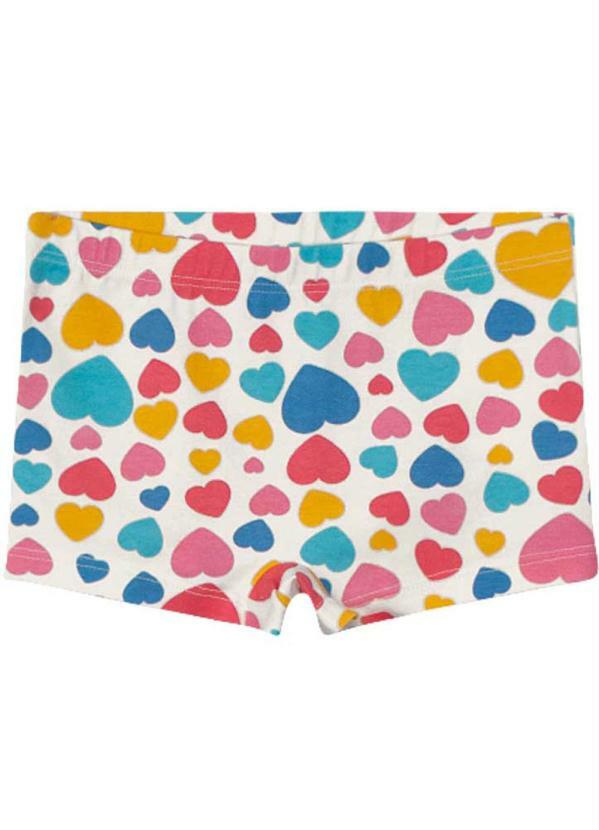 Calcinha Boxer Infantil Menina Cotton Natural - Brandili
