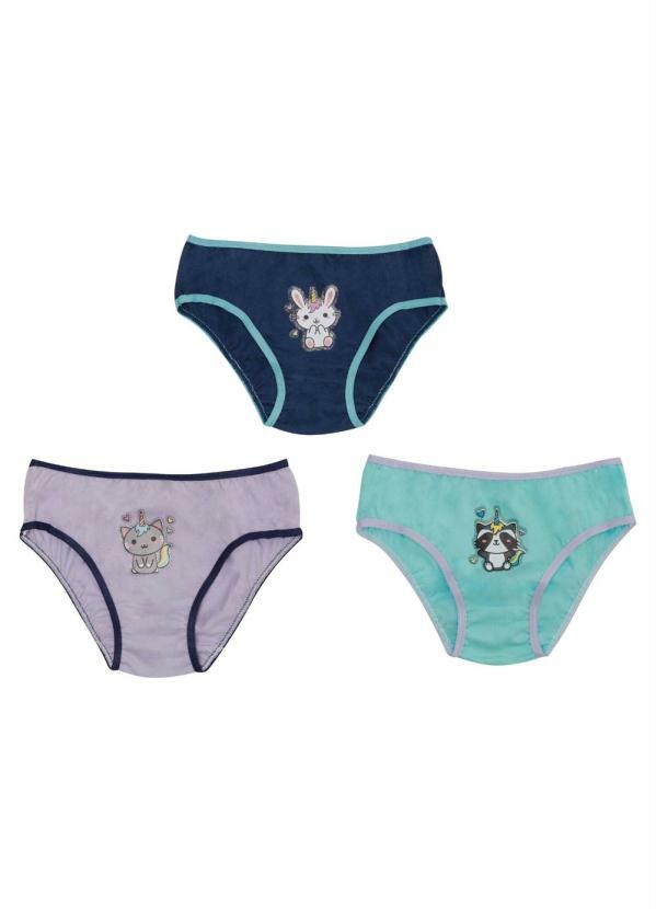 Rovi Kids - Kit Calcinha Infantil (Azul)