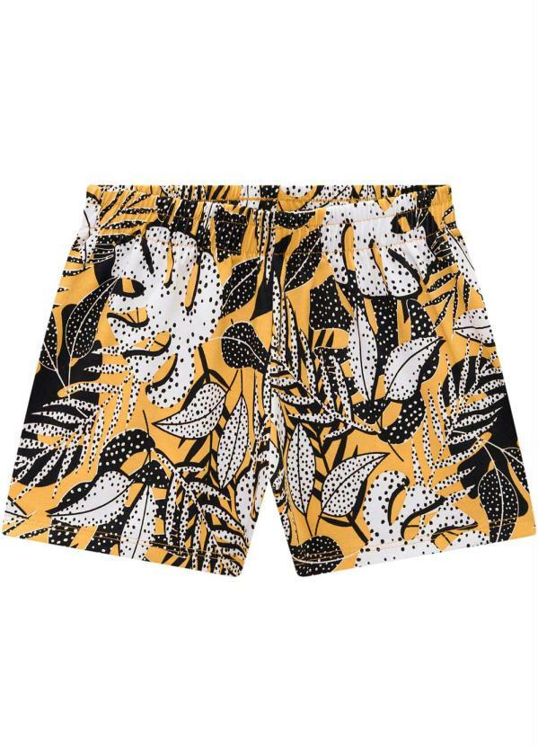 Short Infantil Menina Amarelo - Kyly