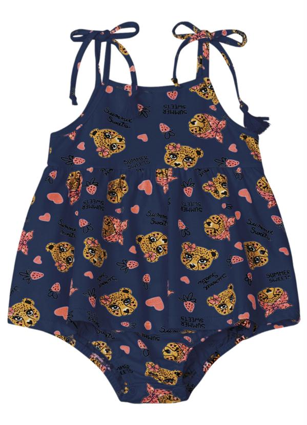 Vestido Body Baby Azul - Rovitex Kids
