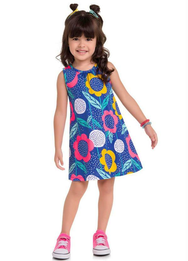 Vestido Infantil Azul - Kyly