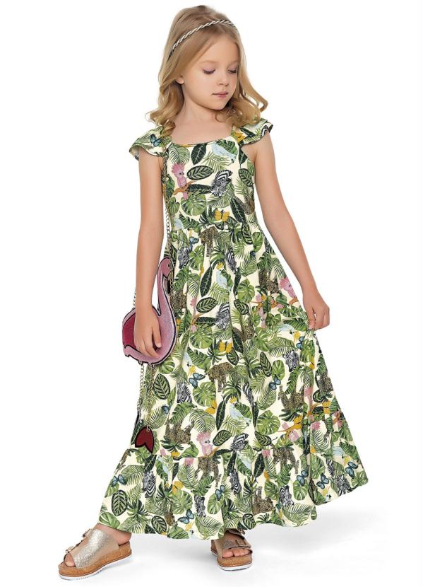 Vestido Longo Estampado - Fakini Kids