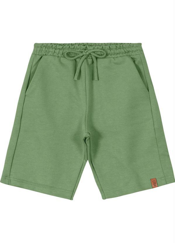 Carinhoso - Bermuda (Verde Musgo) Comfort em Moletinho