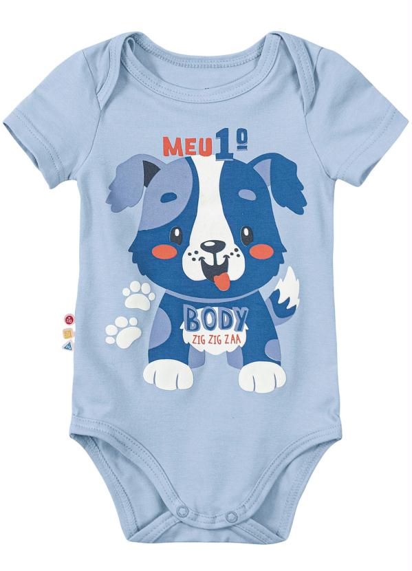 Body Azul Claro Cachorrinho - Malwee Kids