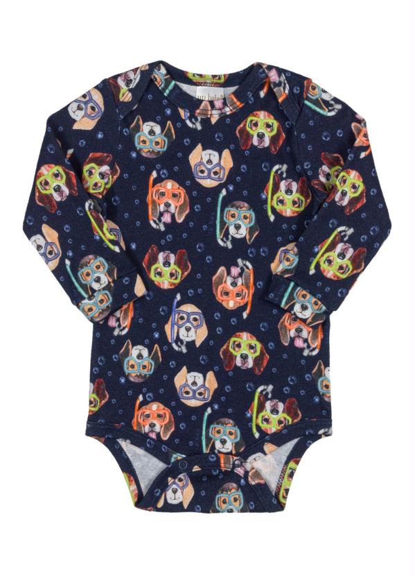 Body para Bebê Estampado Azul - Up Baby