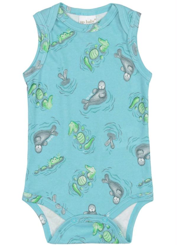 Body para Bebê Estampado Azul - Up Baby
