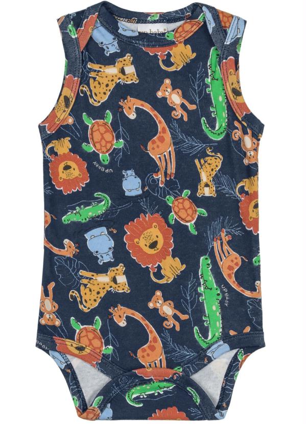 Body para Bebê Estampado Azul - Up Baby