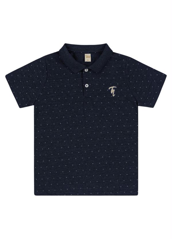 Polo Infantil Masculina Basic Azul - Trick Nick