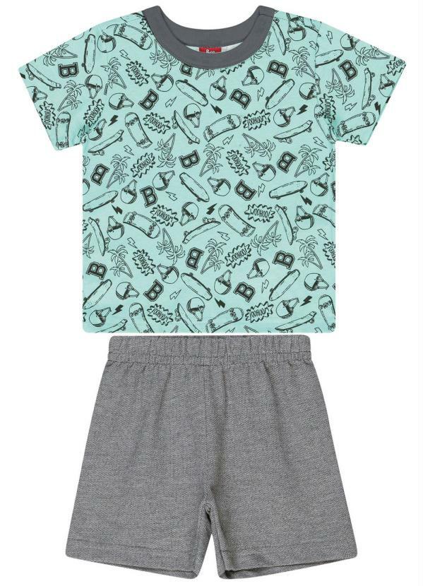 Conjunto Bebê Blusa e Short Azul - Bee Loop