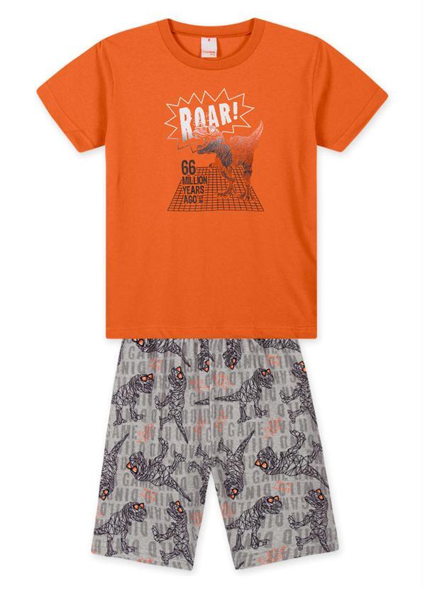 Conjunto Dinossauro Moletom Masculino Laranja - Marisol Conjunto Dinossauro Moletom Masculino Laranja - Marisol