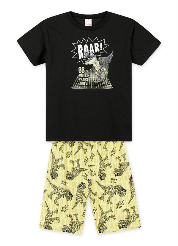 Conjunto Dinossauro Moletom Masculino Preto - Marisol Conjunto Dinossauro Moletom Masculino Preto - Marisol